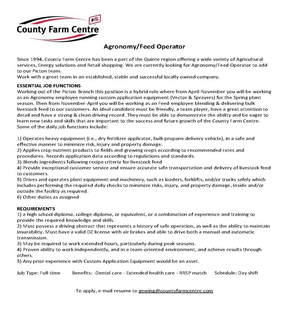 Careers » County Farm Centre
